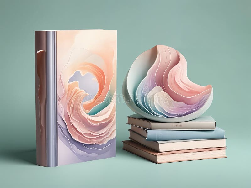 Serene and Whimsical Book Covers Wit Soft Pastel Colors and Delicate ...