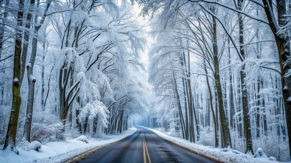 Covered Trees Asphalt Road Stock Illustrations – 1,622 Covered Trees ...