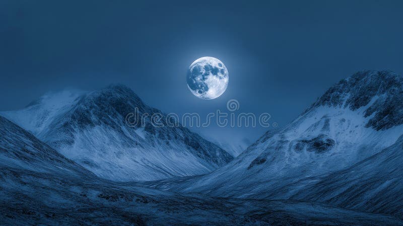 A Stunning Winter Landscape Features Majestic Mountains Under a ...