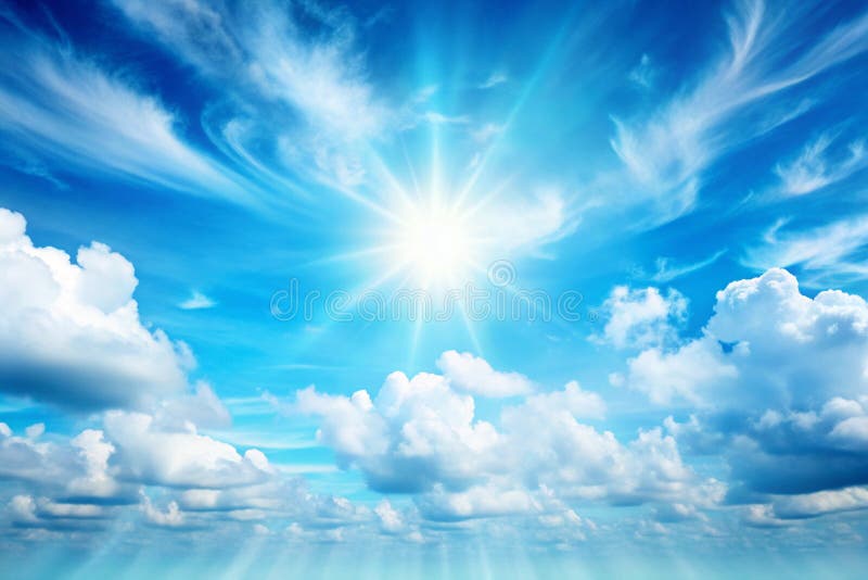 Sky Blue Winter Cloudy Summer Day Background Stock Illustration ...