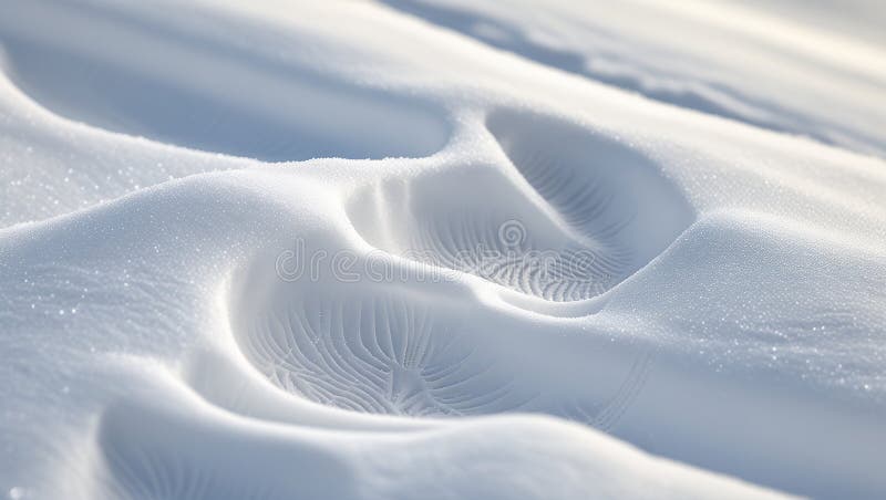 Serene Winter Scene Featuring Intricate Snow Patterns Stock Image ...
