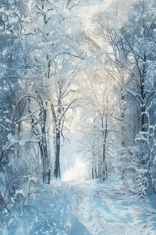 A Serene Winter Scene, Perfect for Seasonal Projects Stock Photo ...