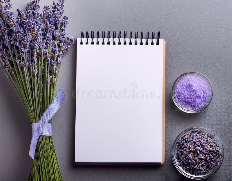 Serenity in Bloom Lavender Flowers Adorned Notepad without Blemish ...