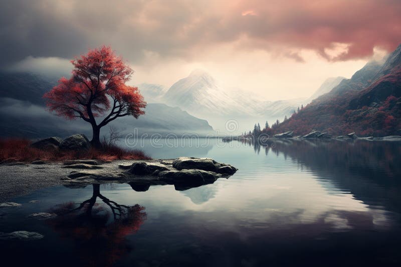 Serenity Captured: Tranquil Landscape Bliss Stock Image - Image of ...