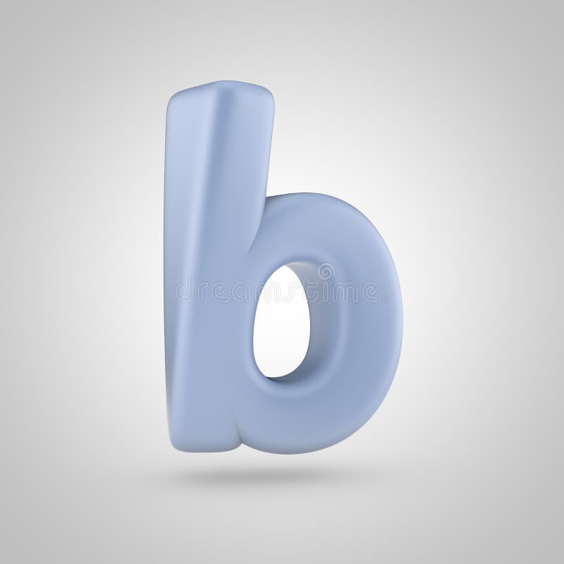 Serenity Color Letter B Lowercase on White Background Stock ...
