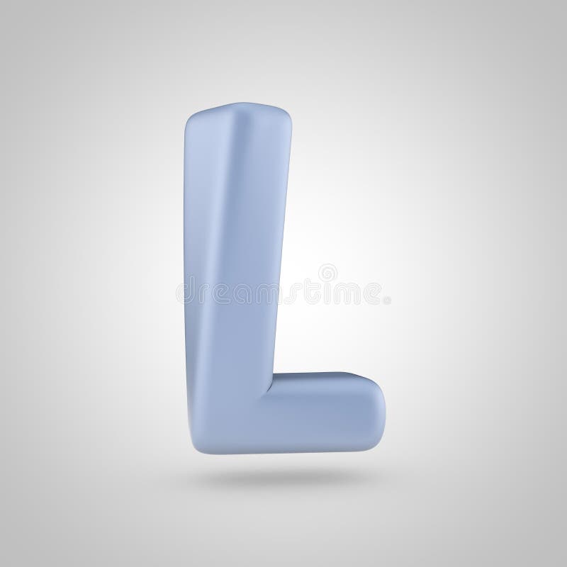 Serenity Color Letter L Uppercase on White Background Stock ...