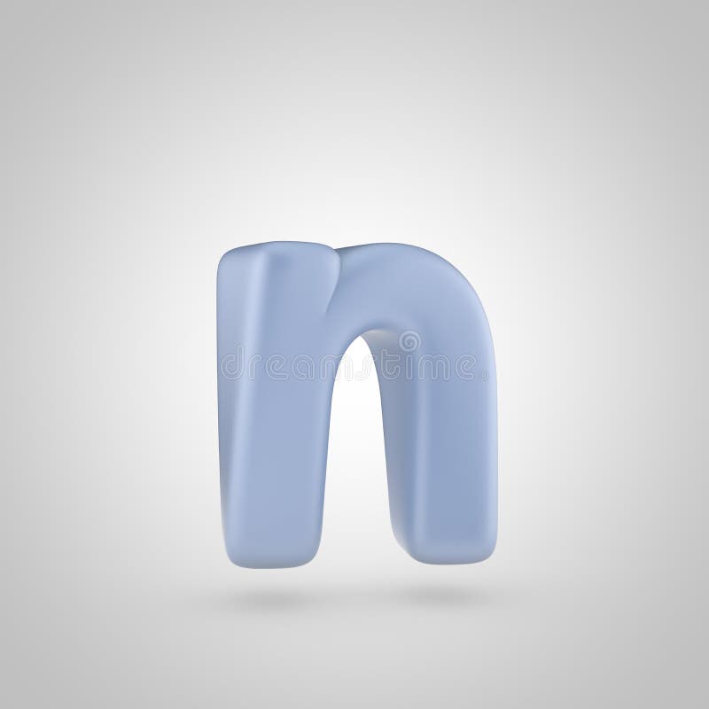 Serenity Color Letter N Lowercase on White Background Stock ...