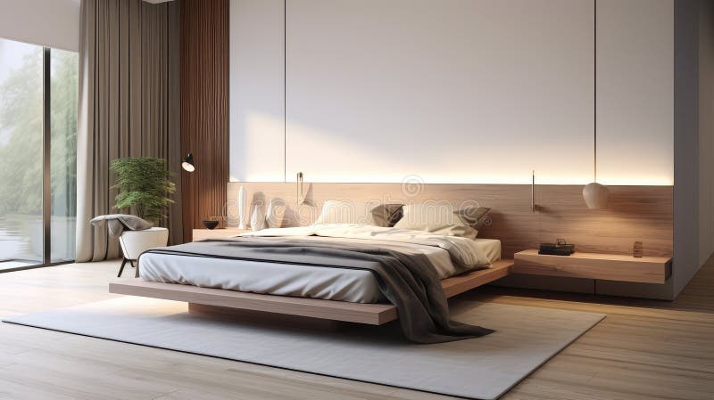 Serenity Interior Design Minimal Stock Illustration - Illustration of ...