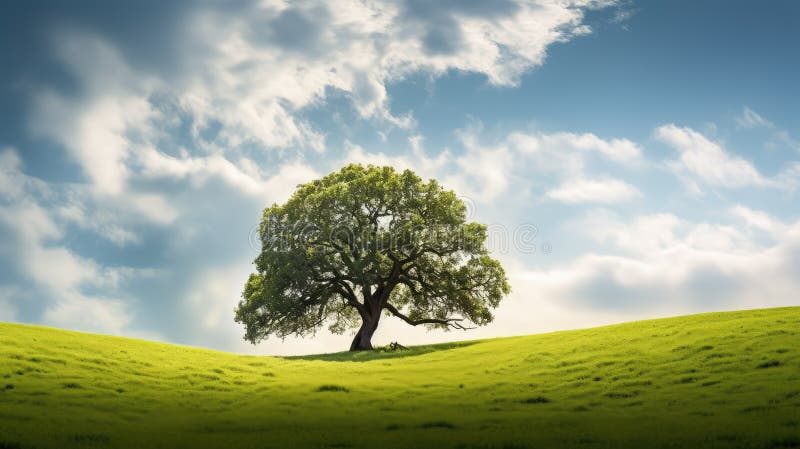 Serenity peaceful tree stock illustration. Illustration of whisper ...