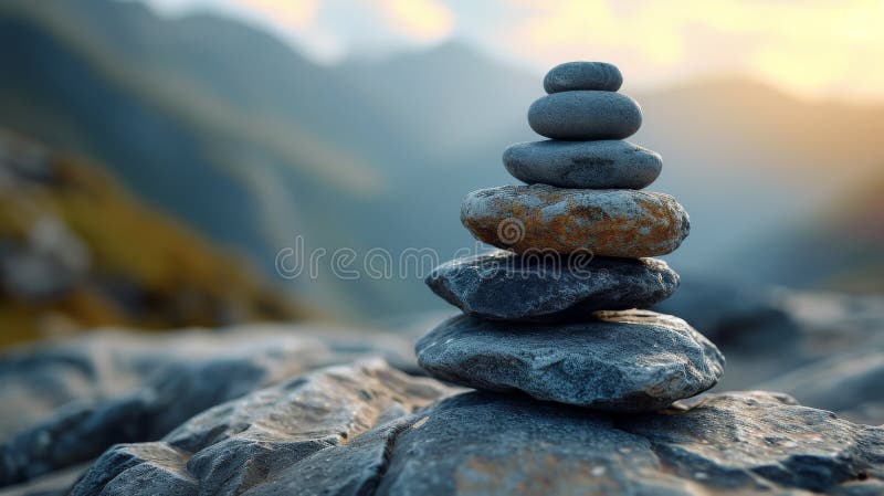 Serenity Stones at Sunset stock image. Image of landscape - 312110679