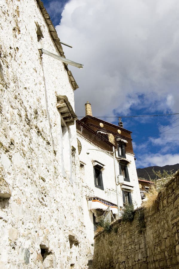 A Serenity Temple Conner in Tibet Stock Image - Image of afternoon ...
