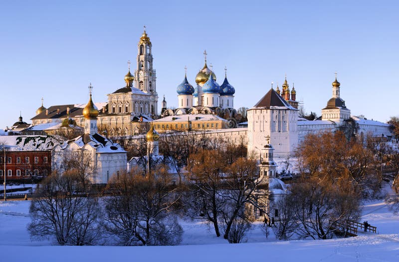 Sergiev Posad Monastery at Winter Stock Photo - Image of sacred ...