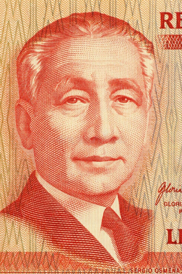Sergio Osmena stock photo. Image of person, papermoney - 10227752