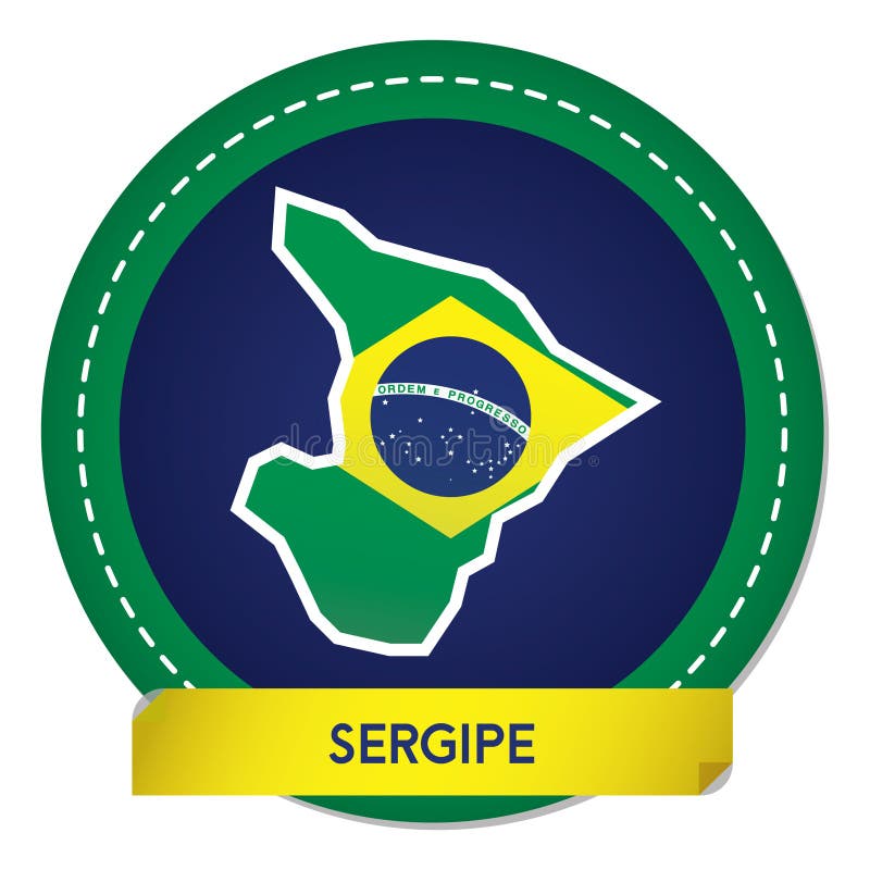 Sergipe Map Sticker. Vector Illustration Decorative Design Stock ...