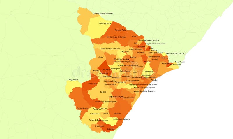 Sergipe State - Brazil stock illustration. Illustration of brazil ...