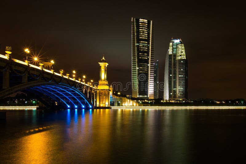 Seri Gemilang Bridge, Putrajaya Stock Image - Image of modern ...