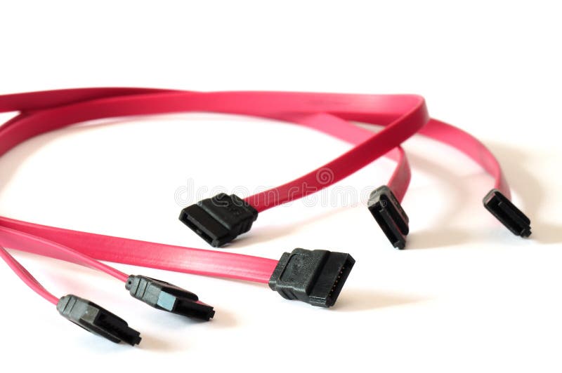 Serial AT Attachment SATA, Serial ATA Cables Stock Photo - Image of ...