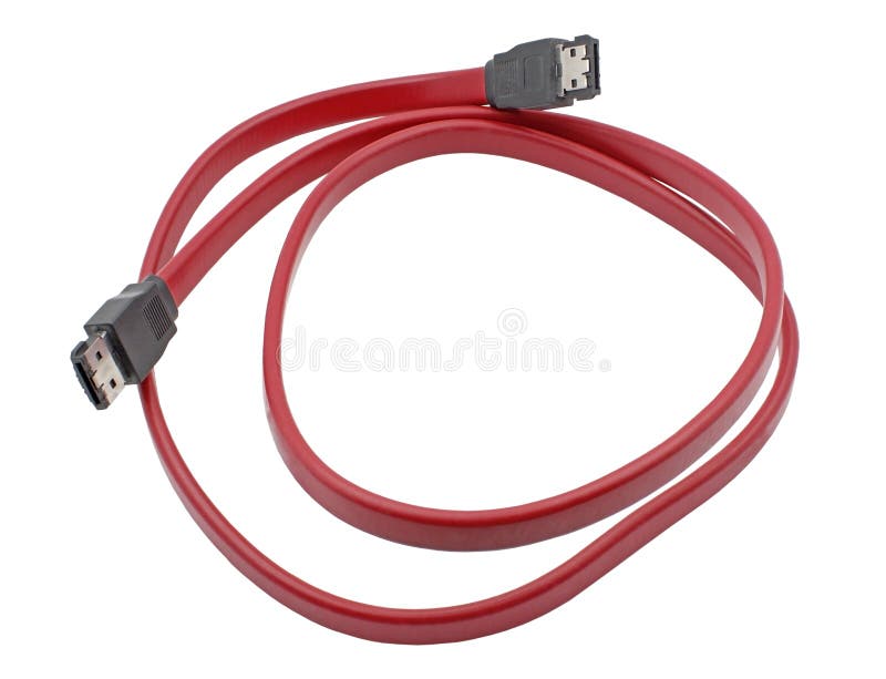 Serial Ata Cable Isolated On White SATA Picture. Image: 5564827