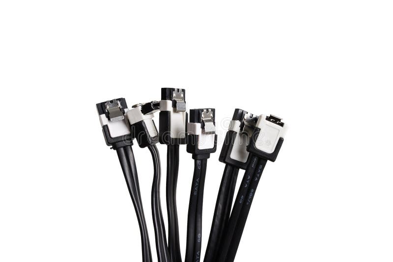 Serial at Attachment SATA, Serial ATA Cables Stock Photo - Image of ...