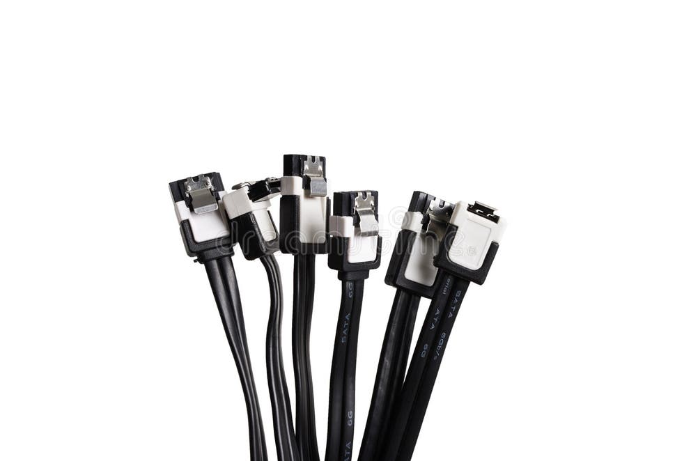 Serial at Attachment SATA, Serial ATA Cables Stock Photo - Image of ...