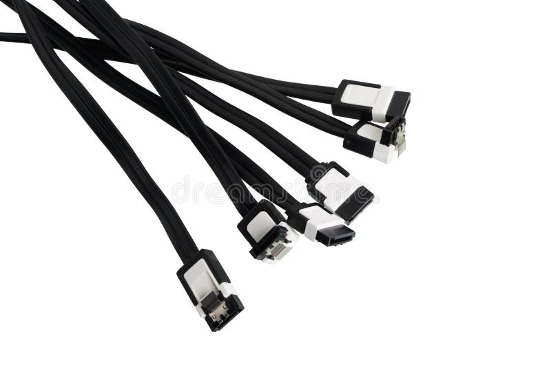 Serial at Attachment SATA, Serial ATA Cables Stock Photo - Image of ...