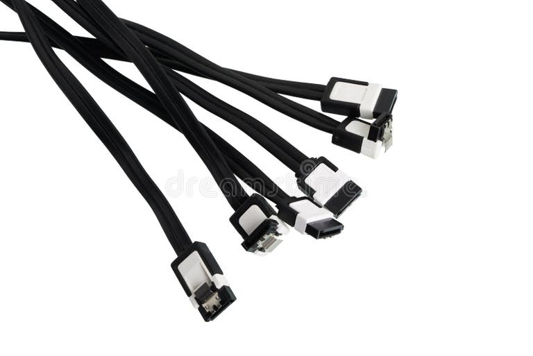 Serial at Attachment SATA, Serial ATA Cables Stock Photo - Image of ...