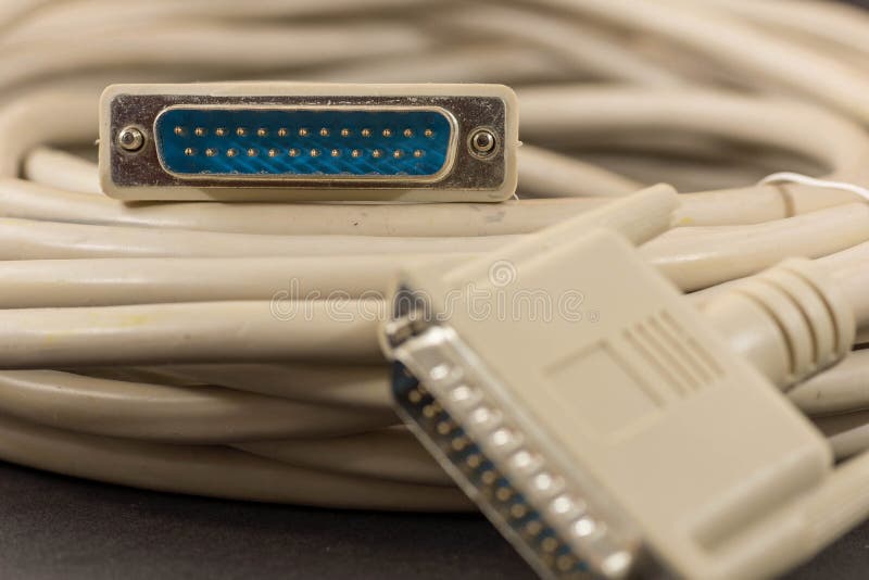 Serial plug stock image. Image of female, computer, plug - 126141