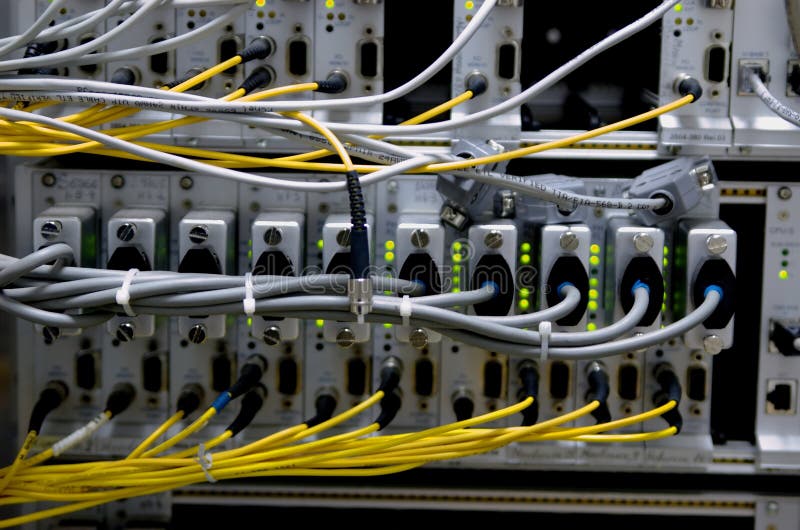 Serial Cables and Optical Fibe Stock Image - Image of card, light: 4161433