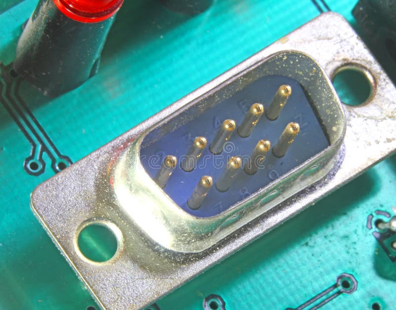 Serial Connector 9 Pin Electronic Card Stock Photos - Free & Royalty ...