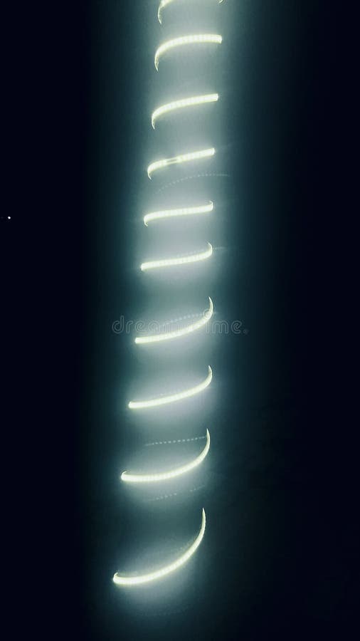 Serial Light Fully Covered on the Tree in a Circular Design at Night ...