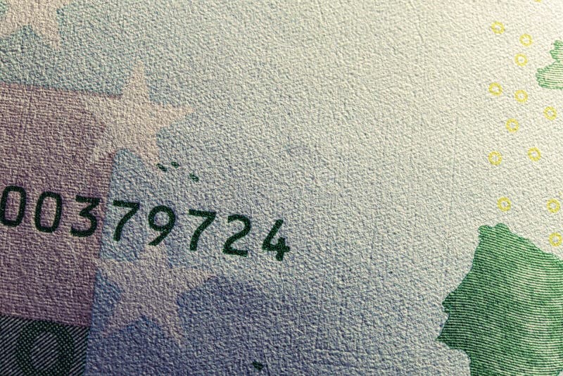 SErial Number (fragment) of Hundred Euro Banknote Stock Photo - Image ...