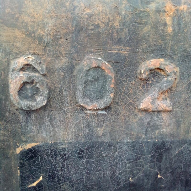 Serial Number Six Hundred Two Stock Image - Image of steel, number ...