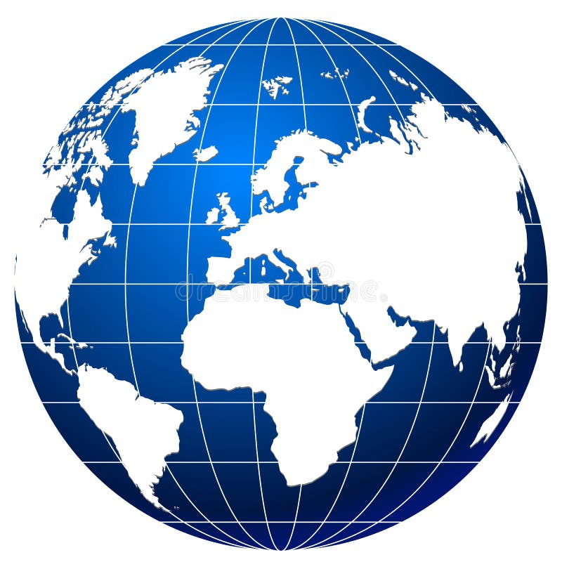 Mapa Del Mundo Redondo Del Globo Ejemplo Plano EPS 10 Stock de ...