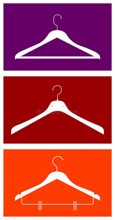 Serie De Las Perchas De Ropa Ilustración del Vector - Ilustración de ...