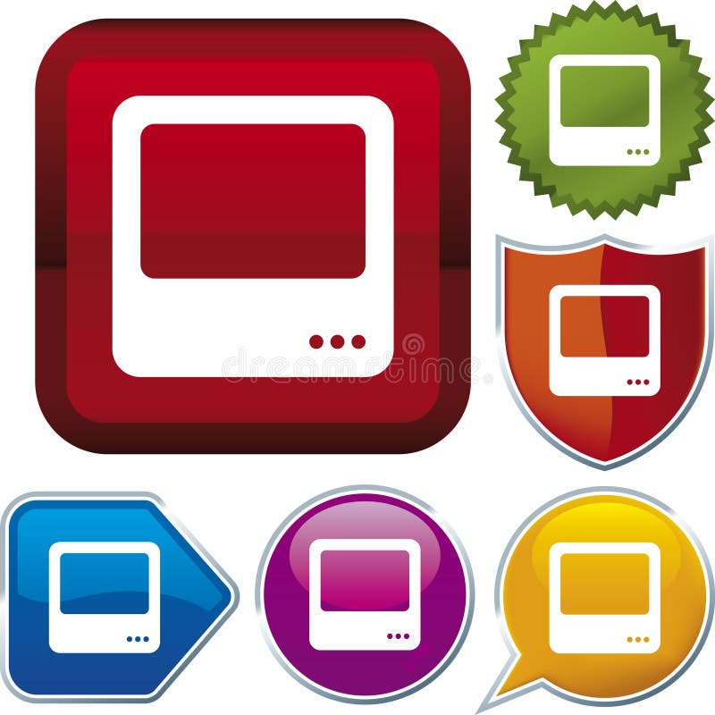 Serie del icono: TV ilustración del vector. Ilustración de anaranjado ...