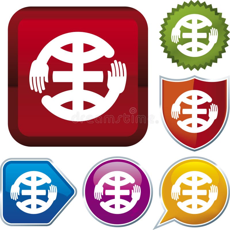 Serie Dell'icona: Mani Su Cuore (vettore) Illustrazione Vettoriale ...