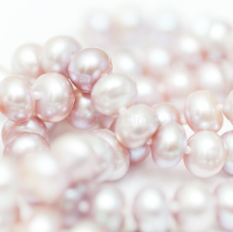 Serie Di Colore Rosa Delicato Delle Perle Immagine Stock - Immagine di ...