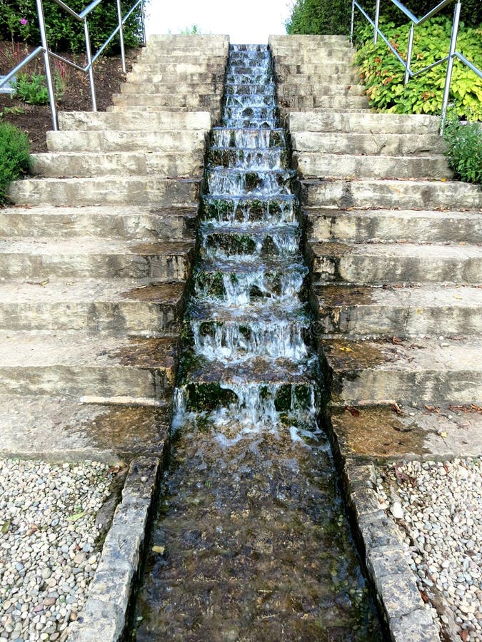 Serie Waterfall between Steps 1 Stock Image - Image of serie, river ...