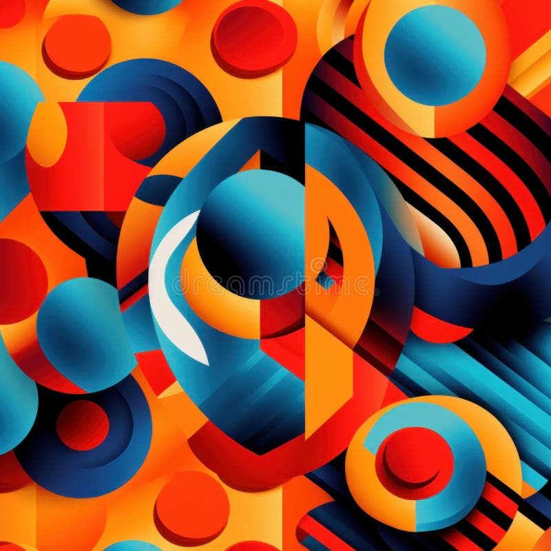 A Series of Abstract Designs with Different Colors. Generative AI Image ...