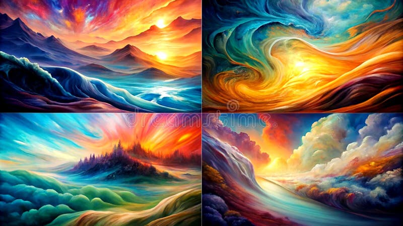 The Unfolding of Time: a Series of Abstract Paintings Exploring the ...