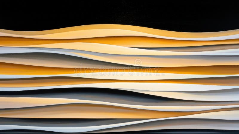 A Series of Abstract Wave-like Patterns in Warm Colors. Stock Image ...