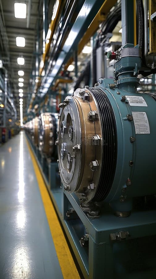 Series of Advanced Machinery in Production Line Stock Illustration ...