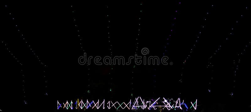 A Series of Beautiful Designed Graphical Array of Led Lights and Tube ...