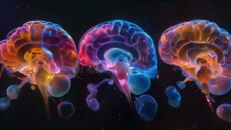 A Series of Brain Scans Showing the Changes in Neural Activity before ...