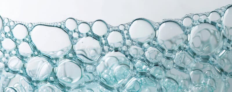 A Series of Bubbles Forming a Circular Pattern on a Plain White Canvas ...