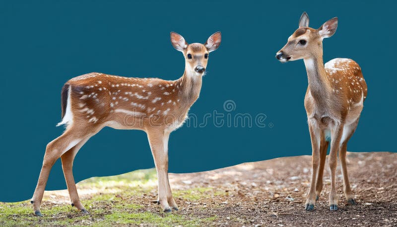 Adorable Baby Deer Frolicking Gracefully Against Transparent Backdrop ...