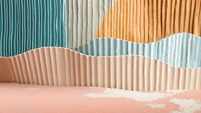 A Series of Cardboard Waves are Arranged in a Row Stock Image - Image ...