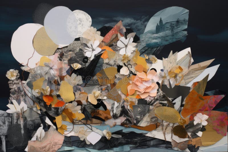 A Series of Collages Exploring Texture and Color Stock Illustration ...