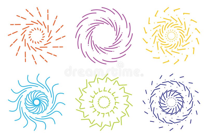 A Series of Colorful Radial Swirl Circles Stock Vector - Illustration ... A Series of Colorful Radial Swirl Circles Stock Vector - Illustration ...
