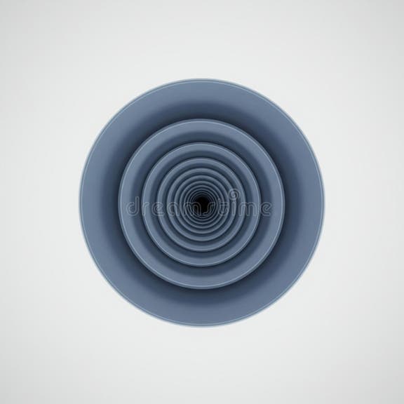 A Series of Concentric Blue-gray Rings Create a Funnel-like Visual ...